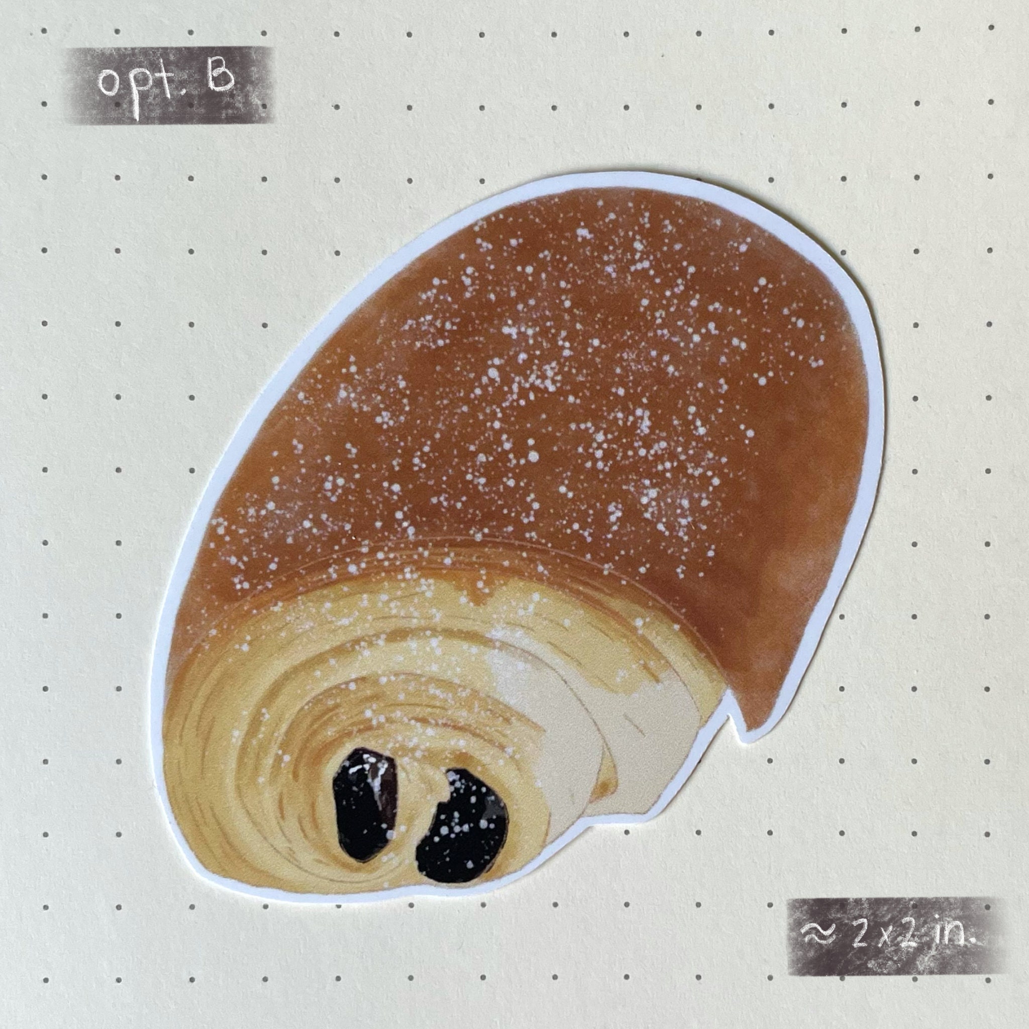 Chocolate Croissant Sticker Bullet Journal Stickers - Etsy