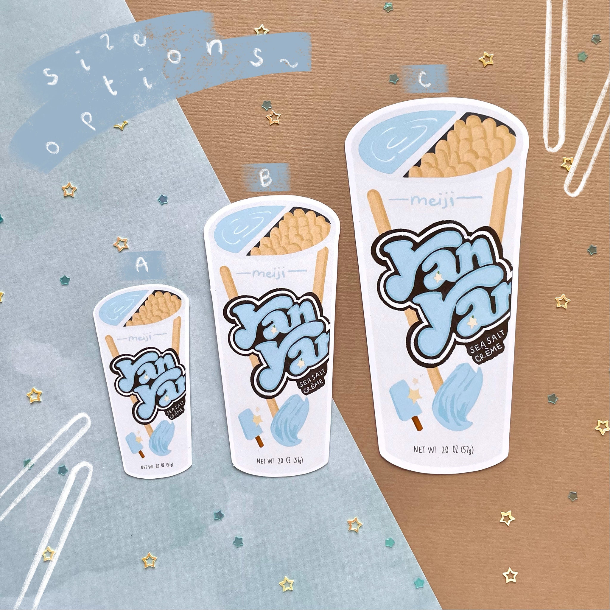 Sea Salt Ice Cream Yan Yan Sticker Bullet Journal Stickers - Etsy Hong Kong