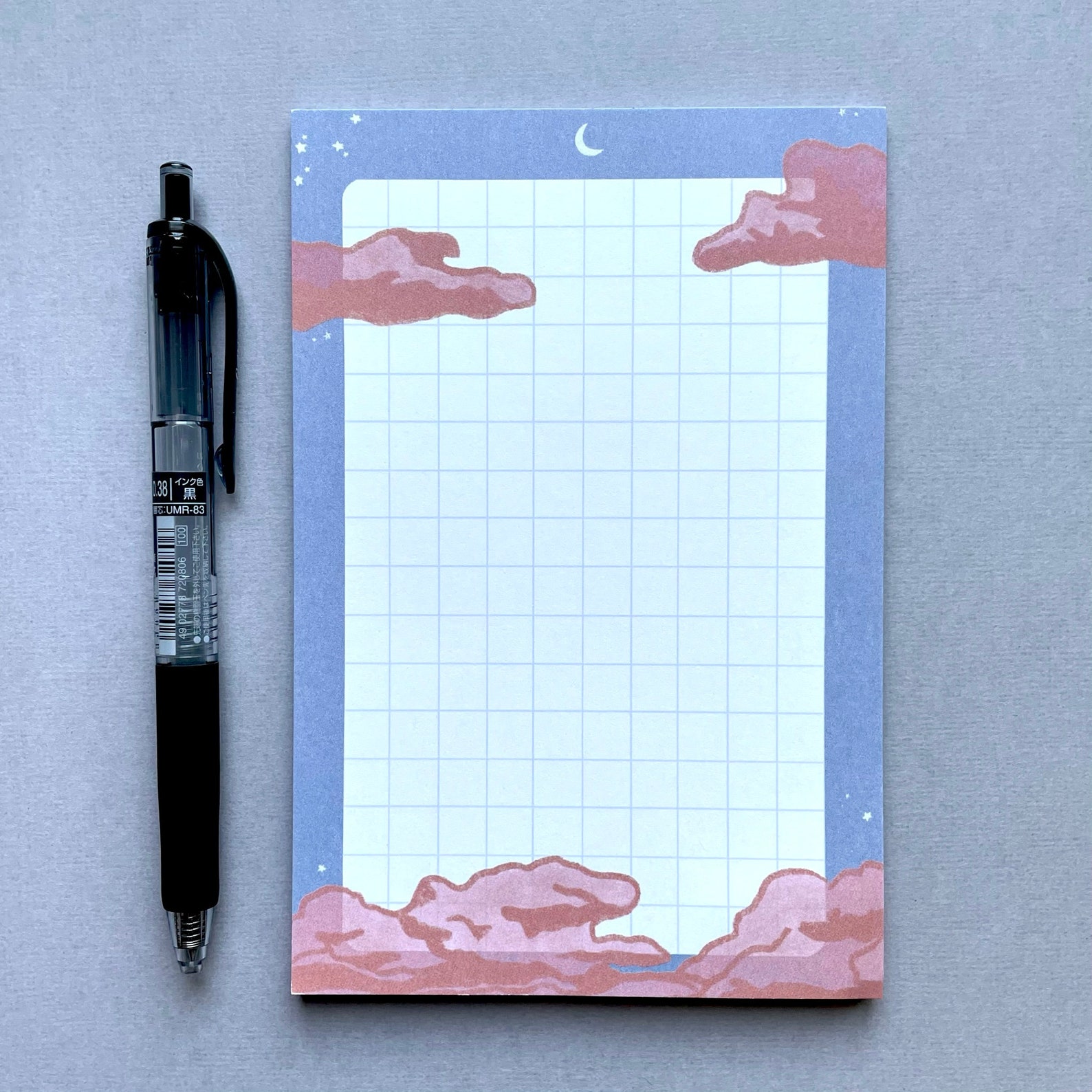 Dreamy Pink Clouds Notepad Aesthetic Notepad Studio Ghibli - Etsy