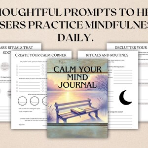 Calm Mind Journal - Mindfulness & Self-care Planner for Stress Relief ...