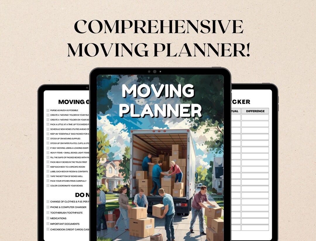 Comprehensive Moving Planner, Moving Guide and Budget Tracker ...