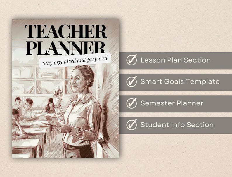 Printable Teacher Planner | Digital Lesson Plan and Weekly Organizer ...