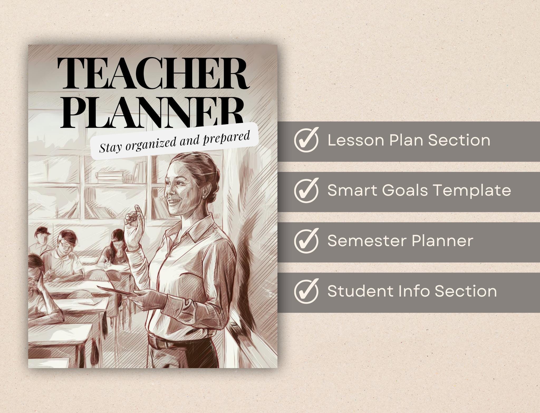 Printable Teacher Planner | Digital Lesson Plan and Weekly Organizer ...