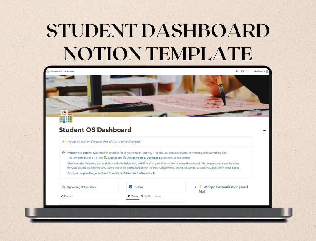 Student OS Dashboard – Your Ultimate All-in-one Notion Organizer - Etsy