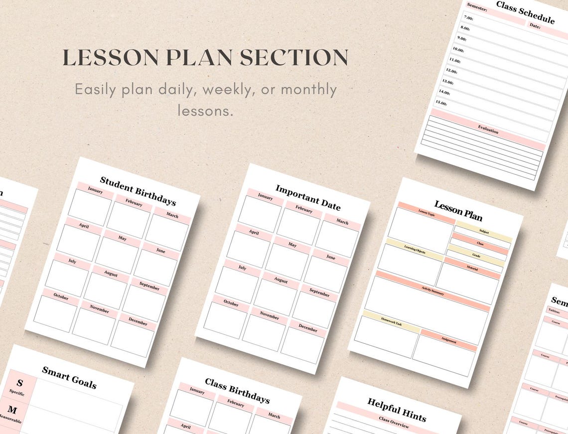 Printable Teacher Planner | Digital Lesson Plan and Weekly Organizer ...