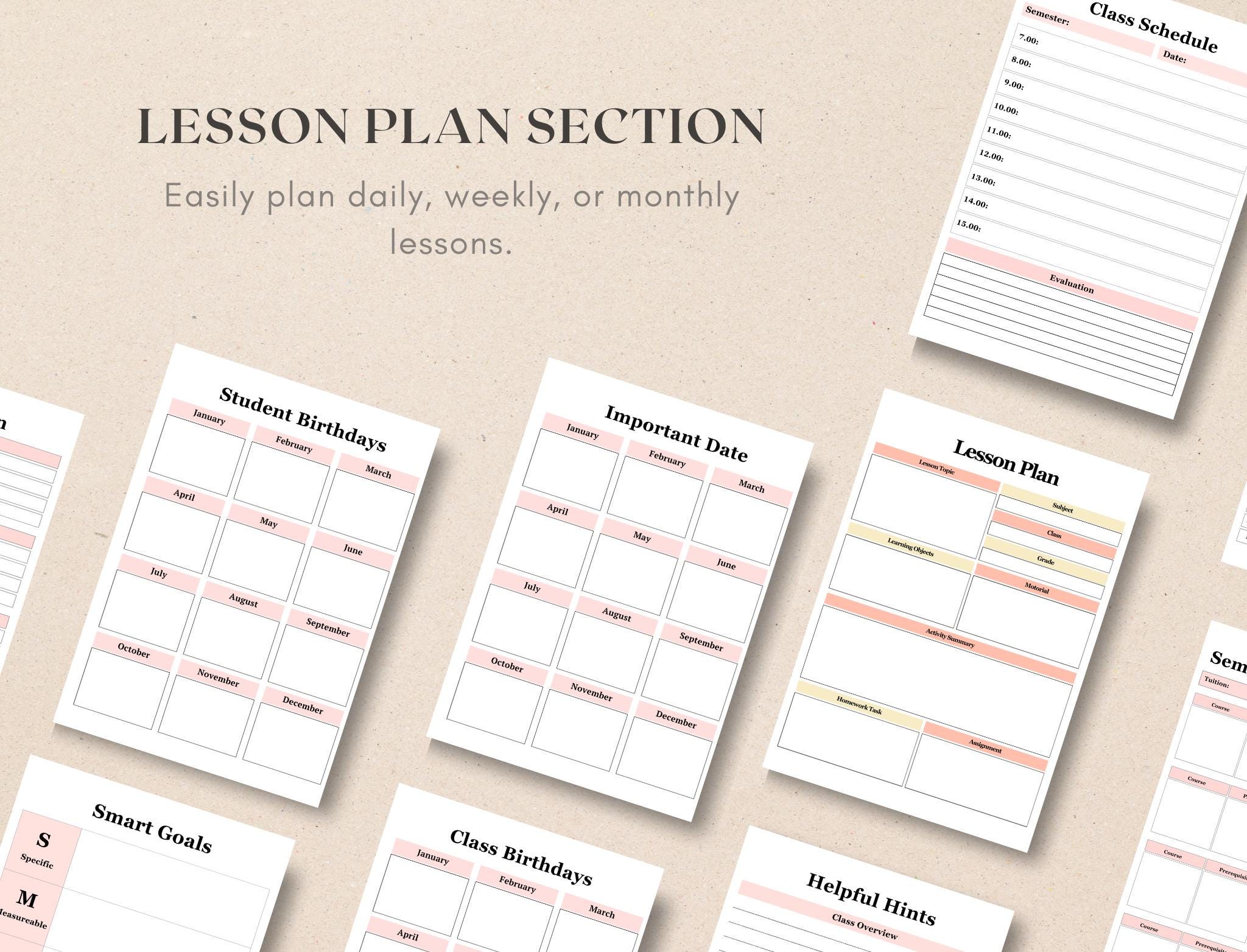 Printable Teacher Planner | Digital Lesson Plan and Weekly Organizer ...