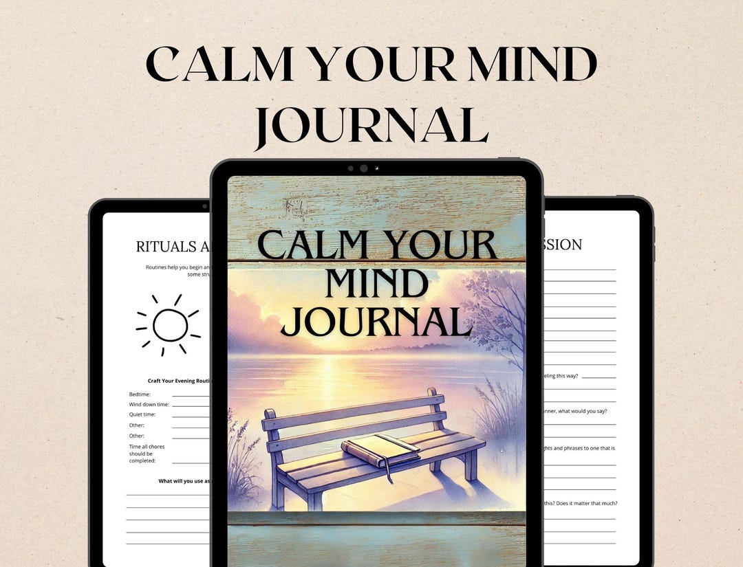Calm Mind Journal - Mindfulness & Self-care Planner for Stress Relief ...