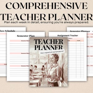 Printable Teacher Planner | Digital Lesson Plan and Weekly Organizer ...