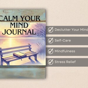 Calm Mind Journal - Mindfulness & Self-care Planner for Stress Relief ...