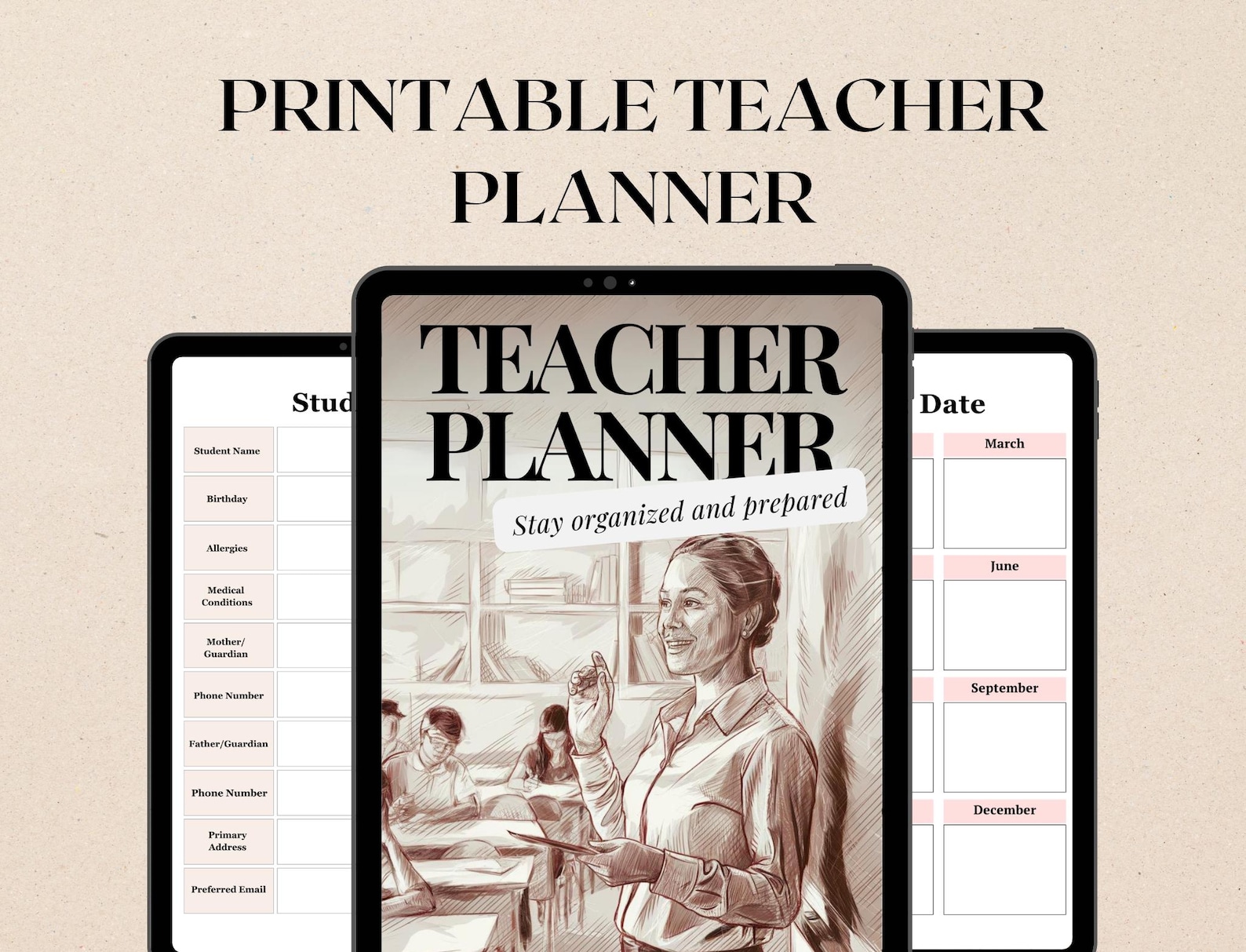 Printable Teacher Planner | Digital Lesson Plan and Weekly Organizer ...