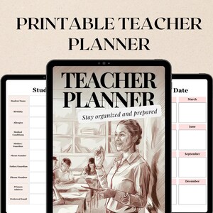 Printable Teacher Planner | Digital Lesson Plan and Weekly Organizer ...