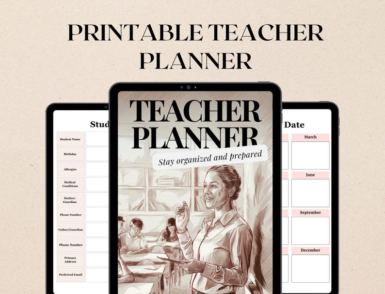 Printable Teacher Planner Digital Lesson Plan and Weekly Organizer ...