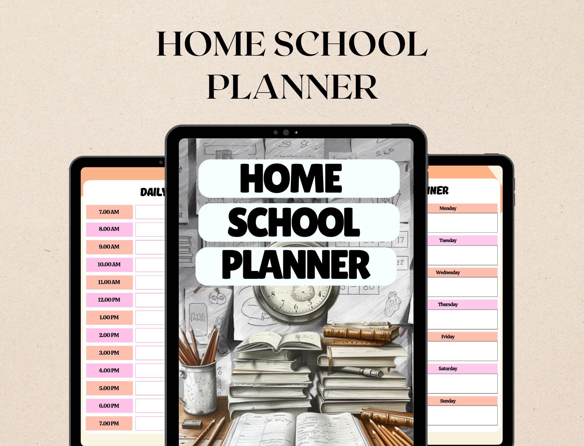 Home School Planner | Printable Daily and Weekly Homeschool Schedule ...