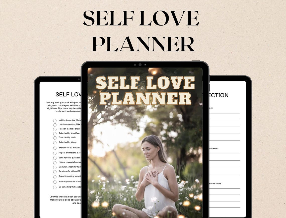 Self Love Planner, Self Care Journal, Love Yourself Workbook ...