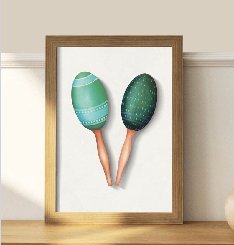 Maracas Poster/ Instrument/puerto Rico - Etsy