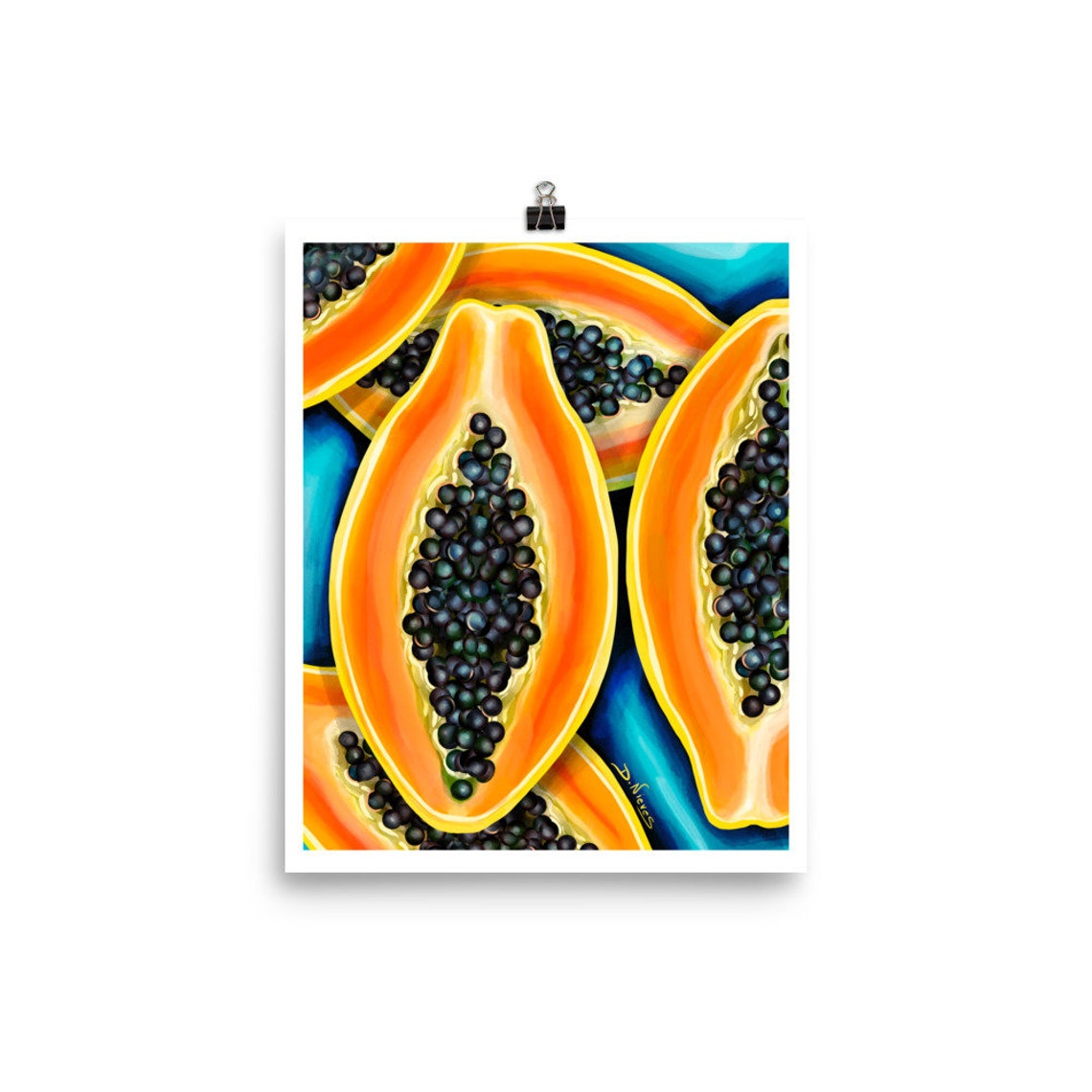 Papayas Poster/fruit Art/tropical /botanical Art | Etsy