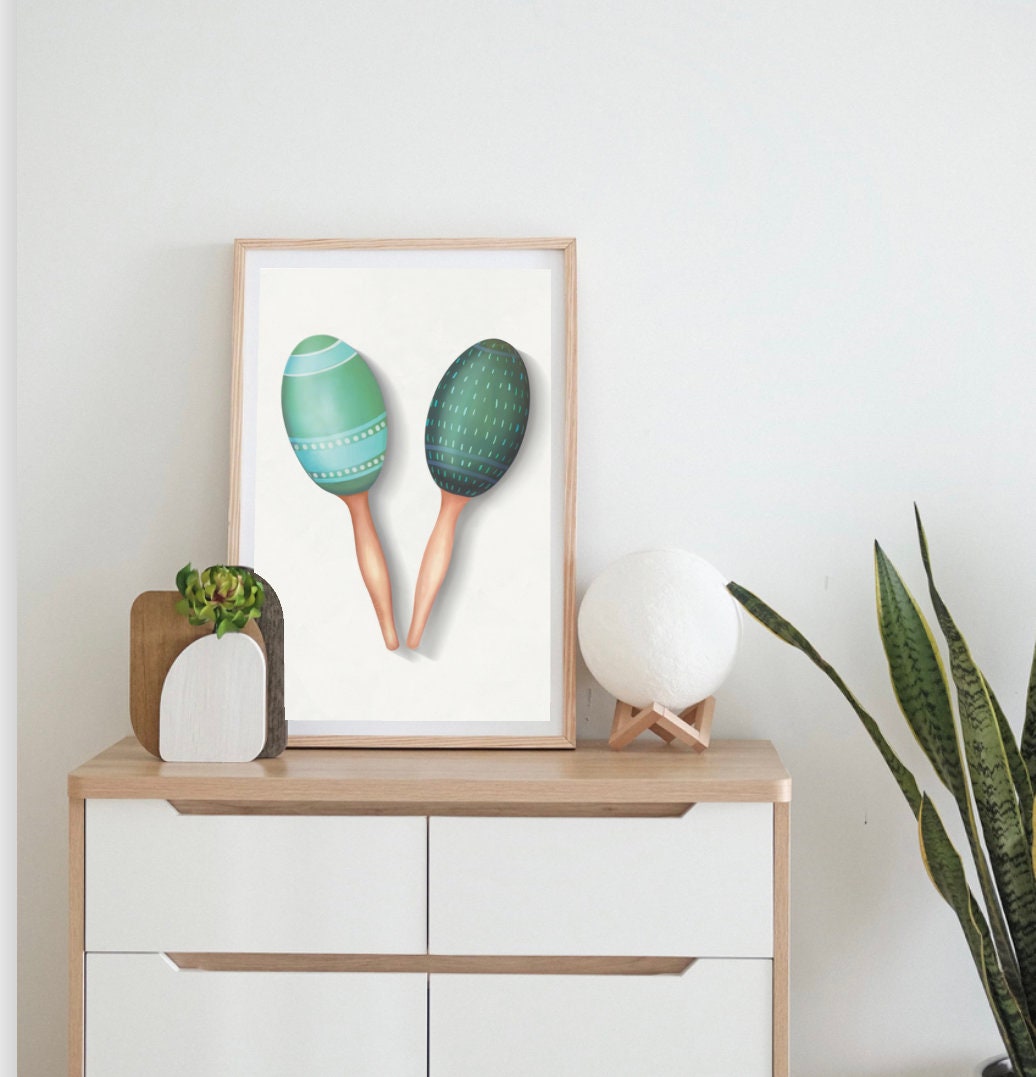 Maracas Poster/ Instrument/puerto Rico - Etsy
