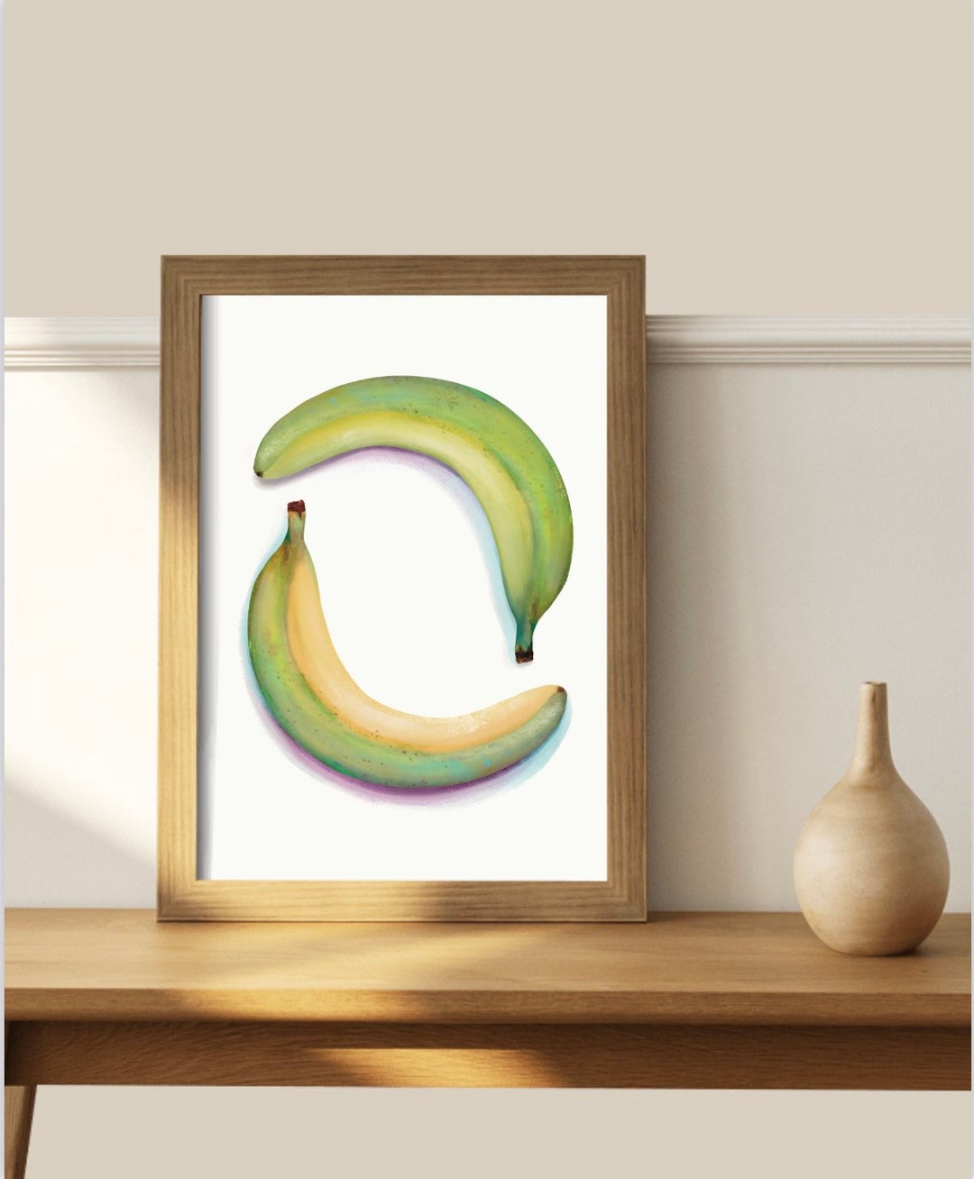 Bananas Poster/fruit Art/maduros/food Art/botanical - Etsy