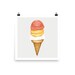 Fruity Ice Cream Cone Poster: Parcha, Piña Y Coco - Etsy