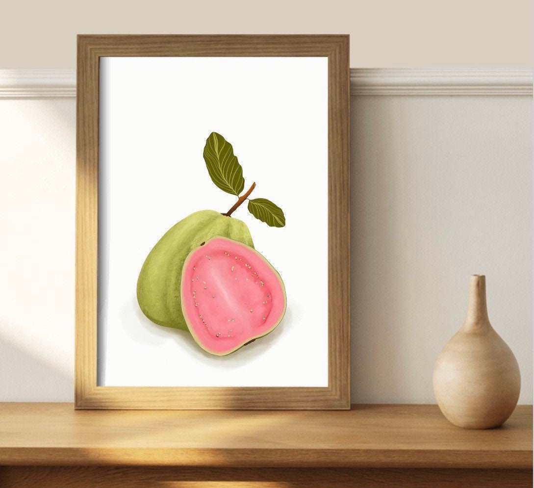 Guava Tropical Fruit/ Wall Art/ Print/decor/poster/ Fruit Art - Etsy