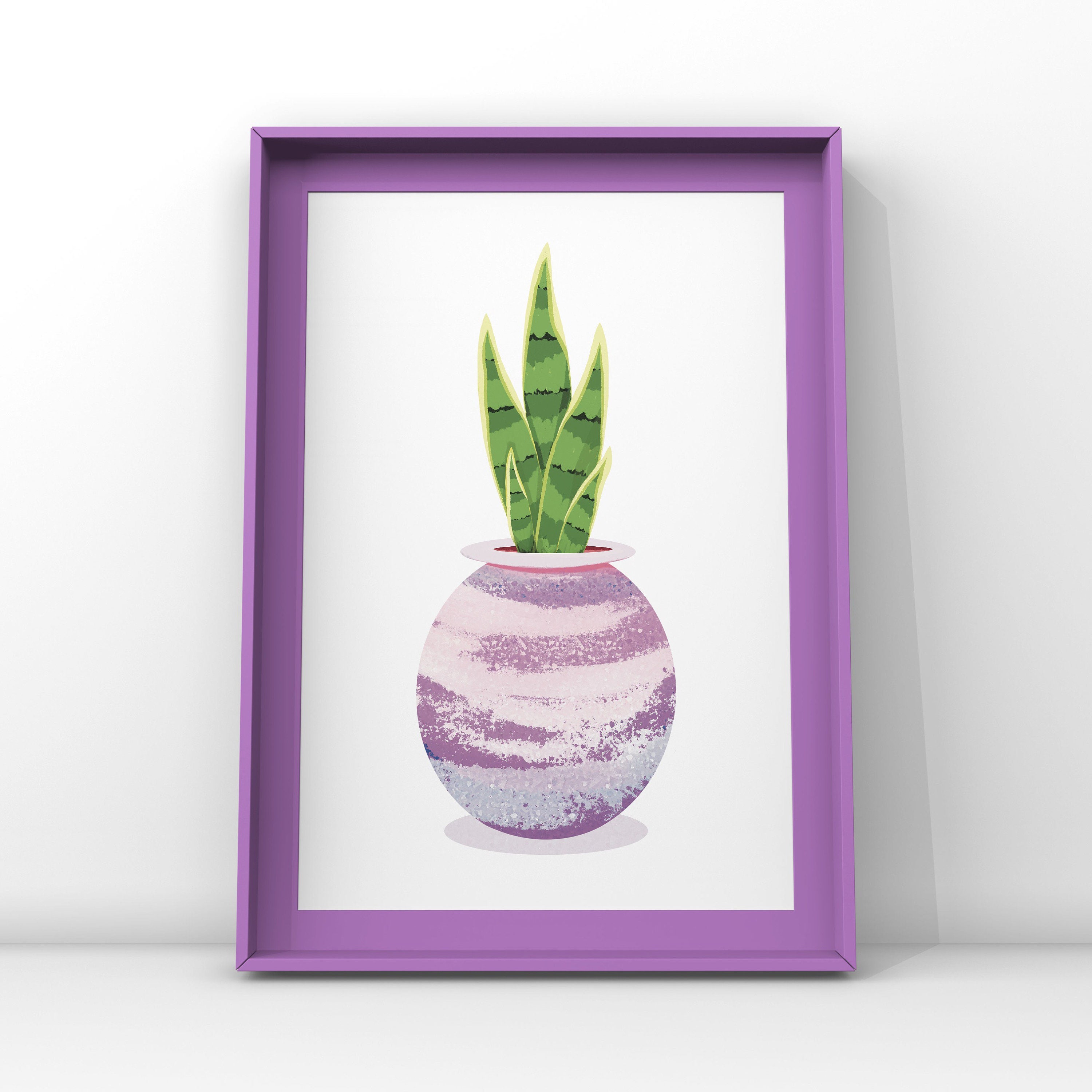 Snake Plant Drawing Poster - Etsy Canada
