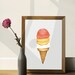 Fruity Ice Cream Cone Poster: Parcha, Piña Y Coco - Etsy