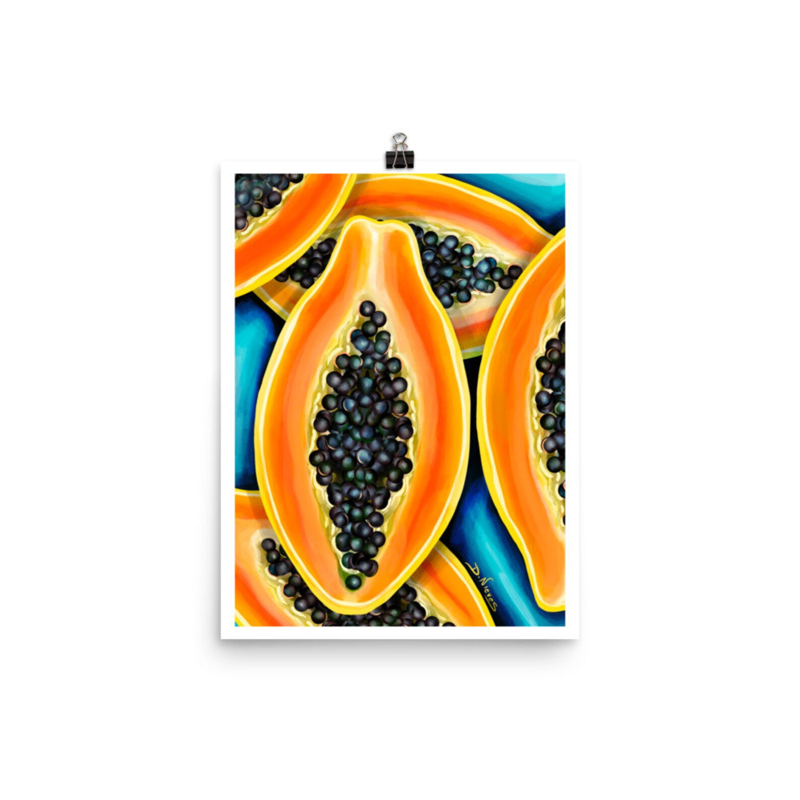 Papayas Poster/fruit Art/tropical /botanical Art | Etsy