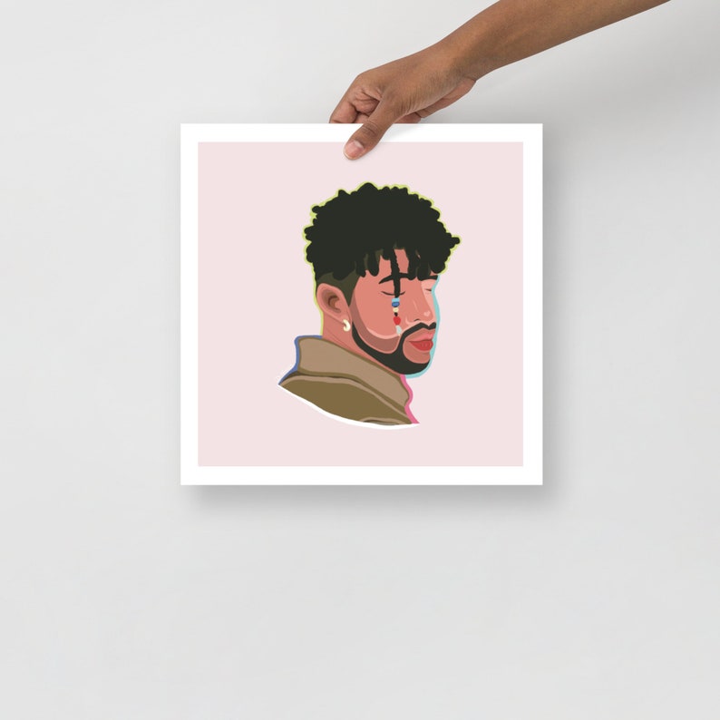 Bad Bunny Cartoon Poster/fan Art - Etsy