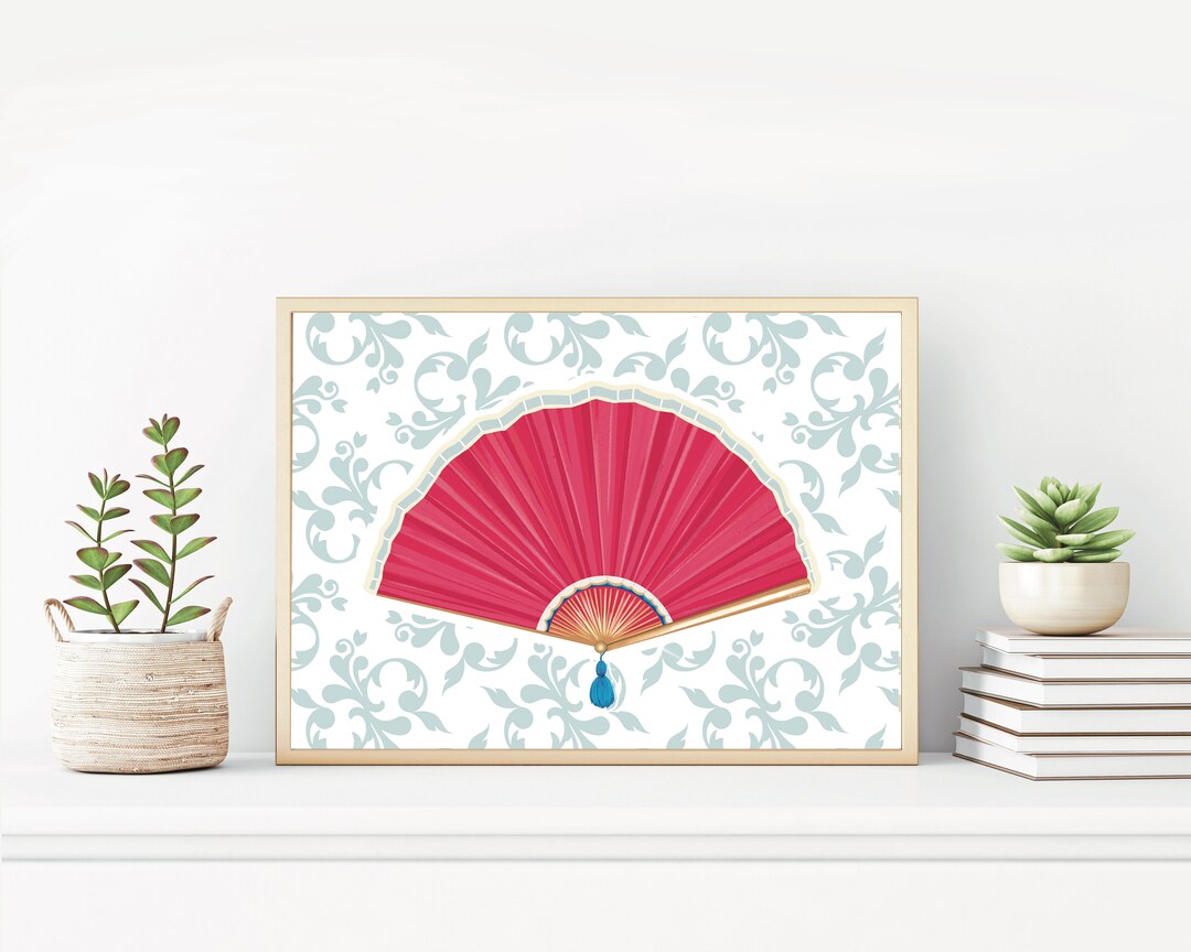 Hand Fan Poster/ Folding Fan - Etsy