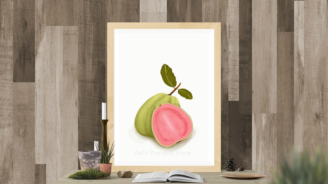 Guava Tropical Fruit/ Wall Art/ Print/decor/poster/ Fruit Art - Etsy