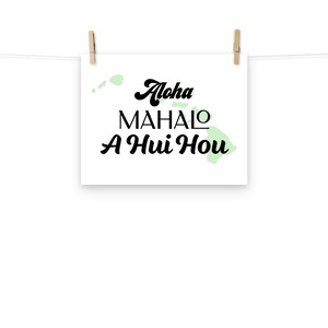 Aloha/mahalo/ A Hui Hou Poster - Etsy