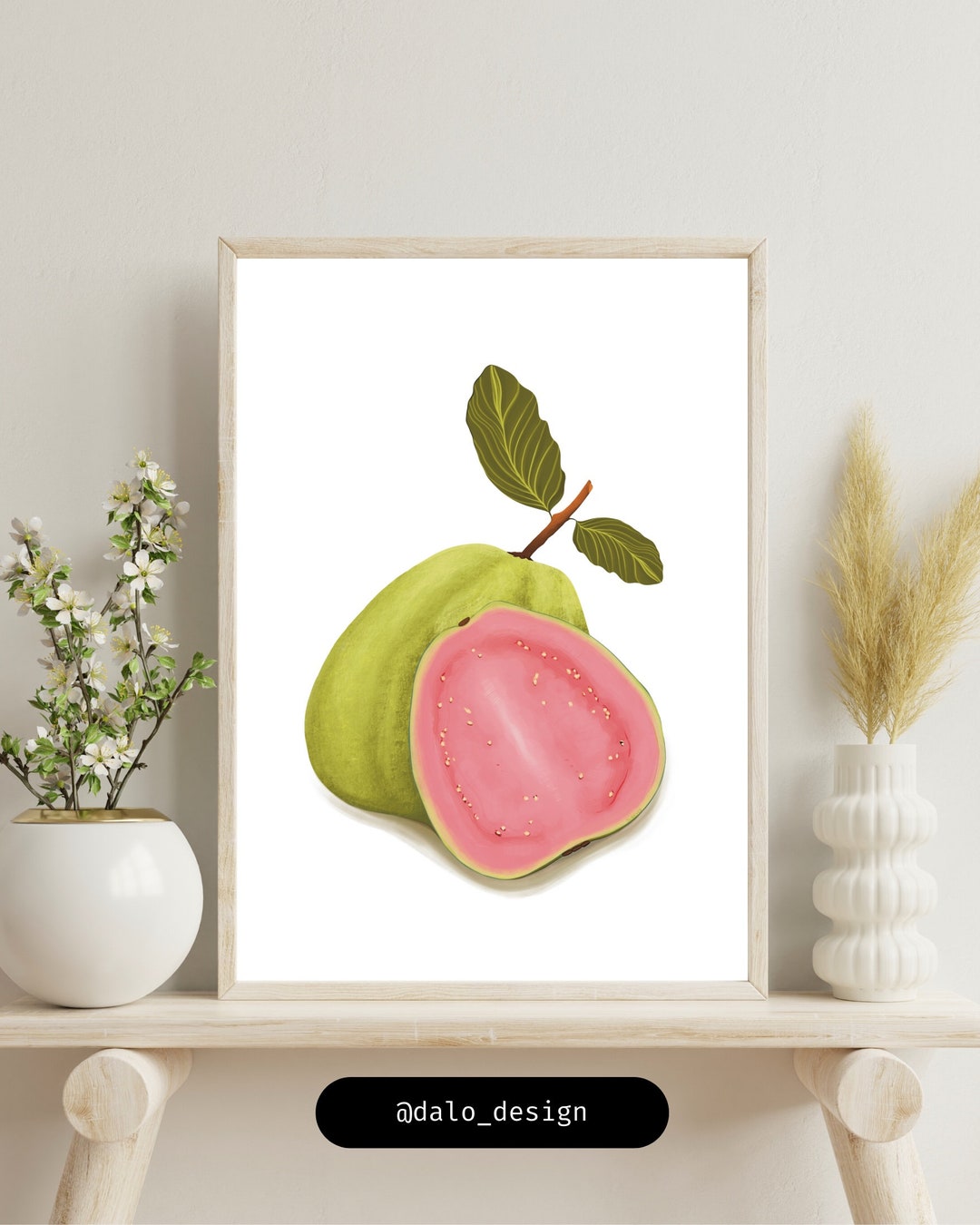 Guava Tropical Fruit/ Wall Art/ Print/decor/poster/ Fruit Art - Etsy