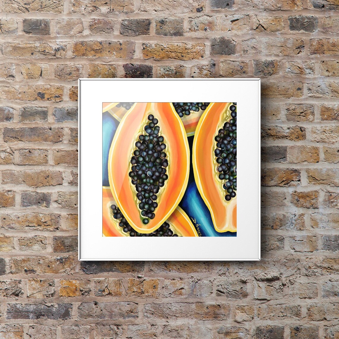 Papayas Poster/fruit Art/tropical /botanical Art | Etsy