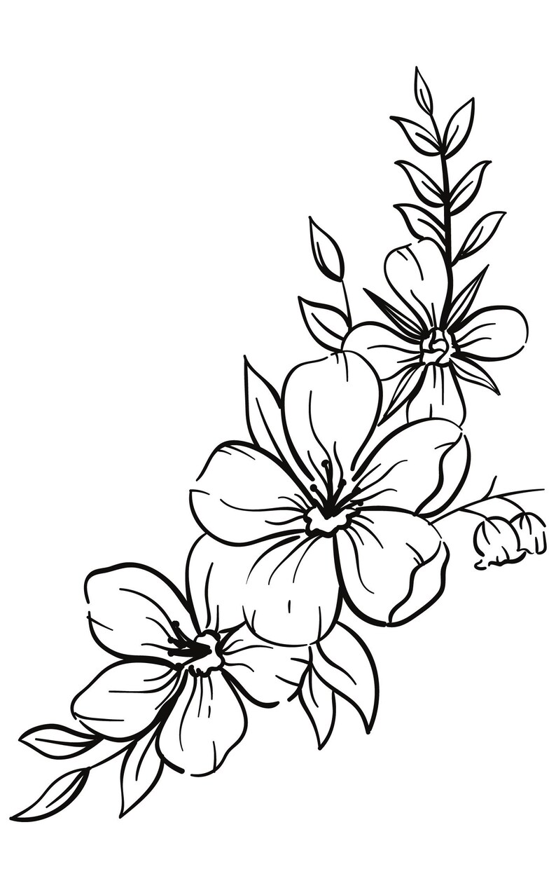 Mindful Colouring FLOWERS a Series by Holly-mae 30 Pages - Etsy