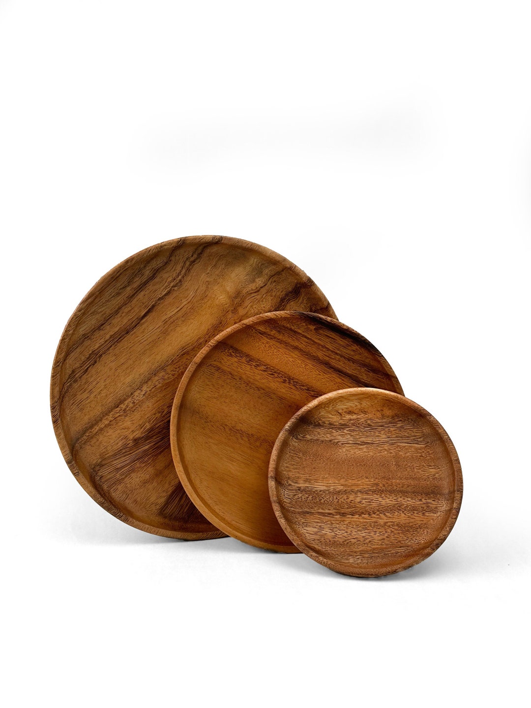 Wooden Round Plates Wooden Platter - Etsy