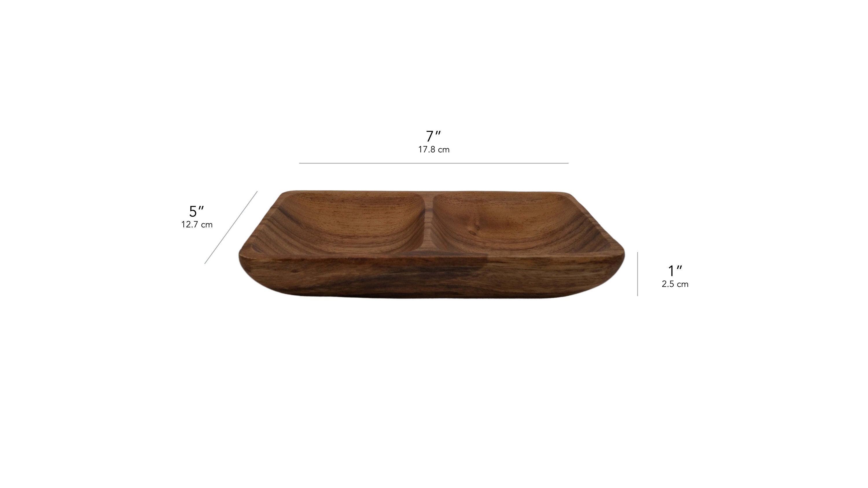 Wooden Two Compartment Rectangular Plate Wooden Platter - Etsy