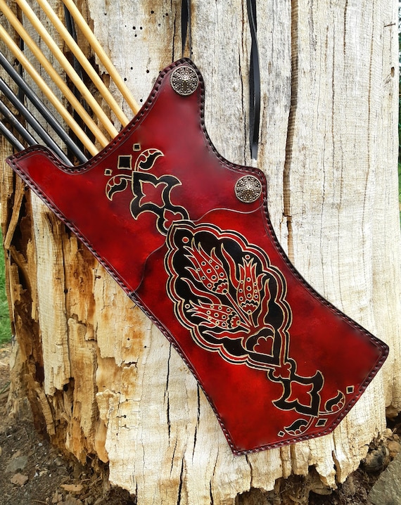 Real leather quiver for archery Turkish Ottoman quiver / | Etsy