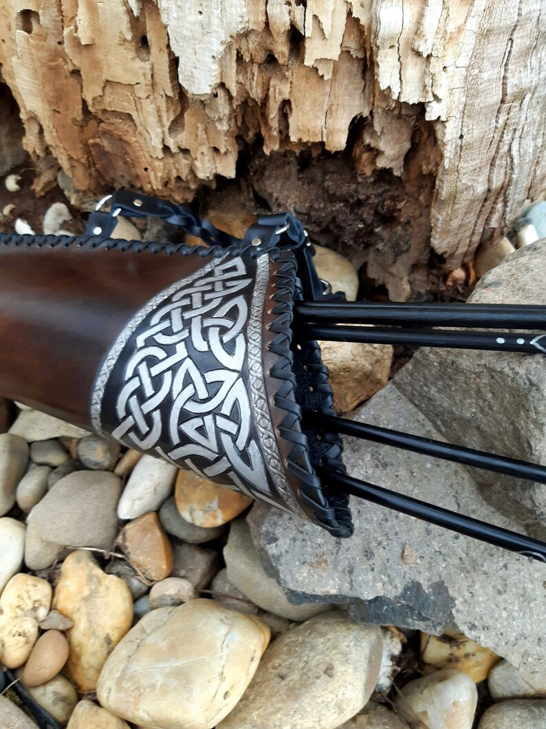 Side Leather Viking Quiver / Archer Equipment Traditional Hip - Etsy