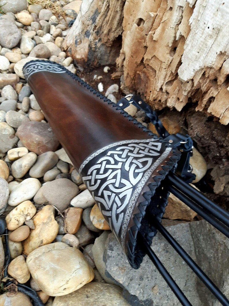 Side Leather Viking Quiver / Archer Equipment Traditional Hip - Etsy