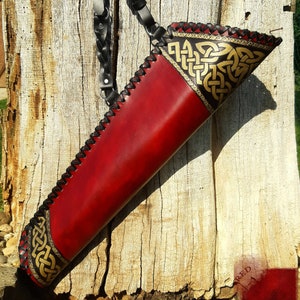 Side Leather Viking Quiver / Archer Equipment, Traditional Hip Quiver ...