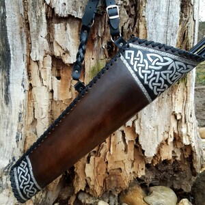 Side Leather Viking Quiver / Archer Equipment, Traditional Hip Quiver ...