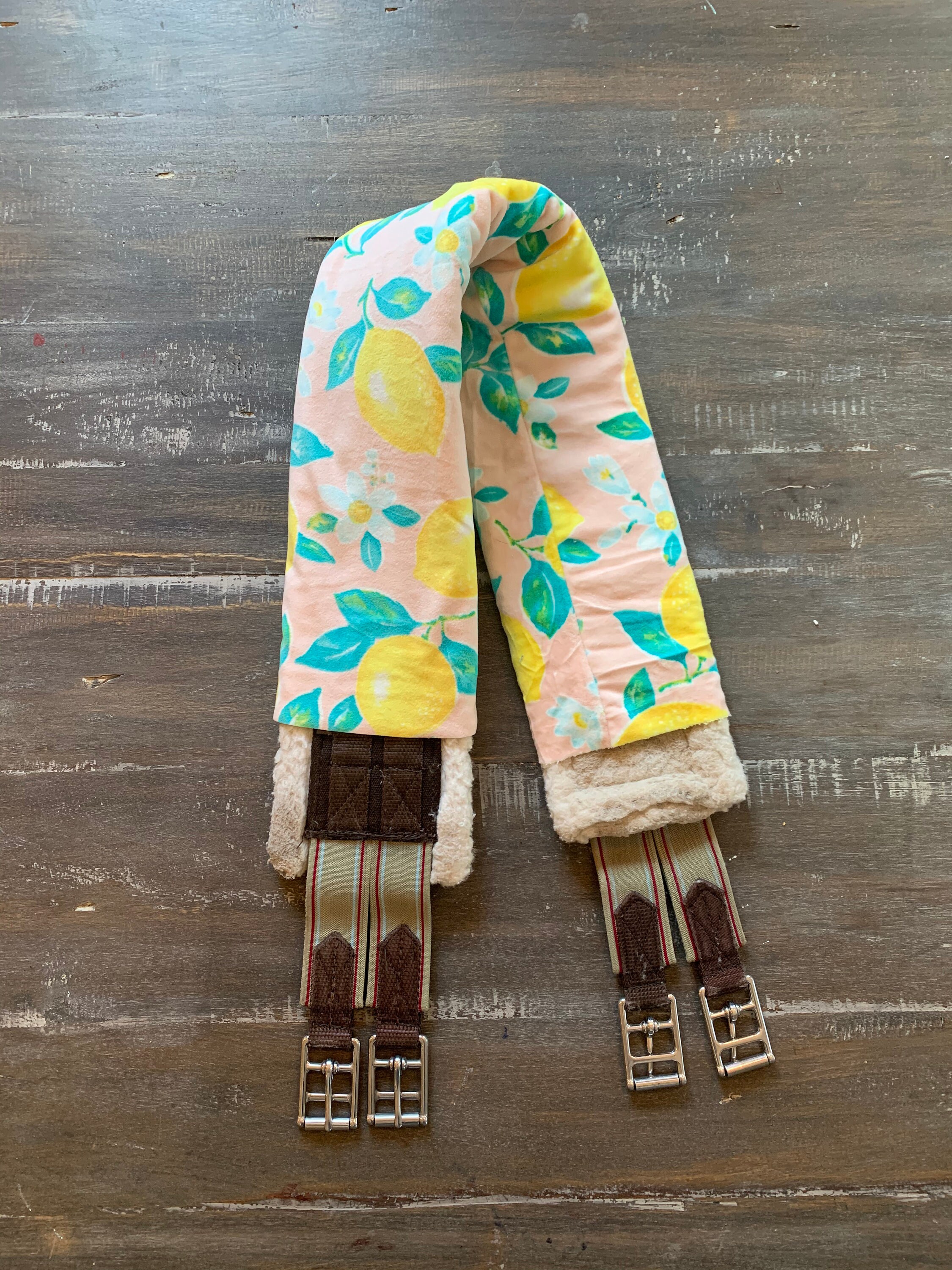 Easy Peasy Lemon Squeezy Minky Fabric Equine Girth Sock Cover - Etsy