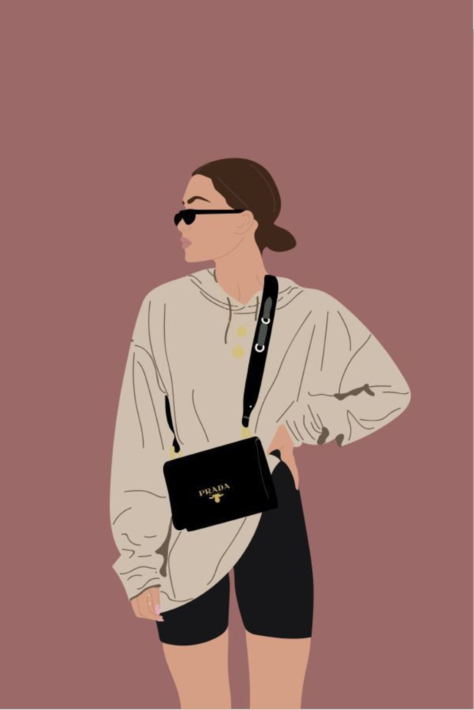 Digital Portrait Custom Minimalist Illustration Faceless | Etsy