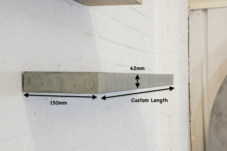 Microcement Concrete Floating Shelf Chunky Handmade Shelves | Etsy