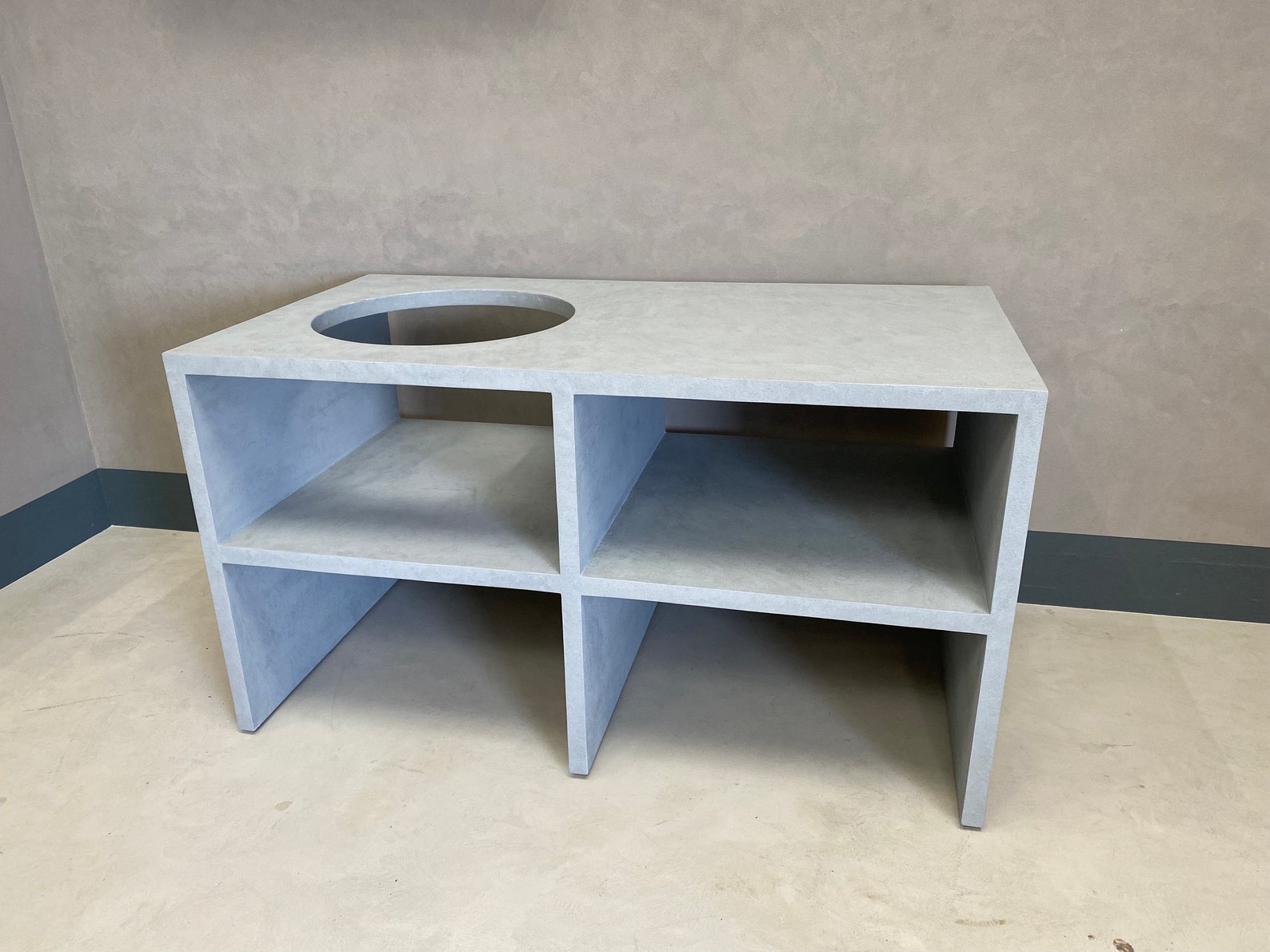 Microcement, Concrete, Big Green Egg Stand, Kamado Table, BBQ Area ...
