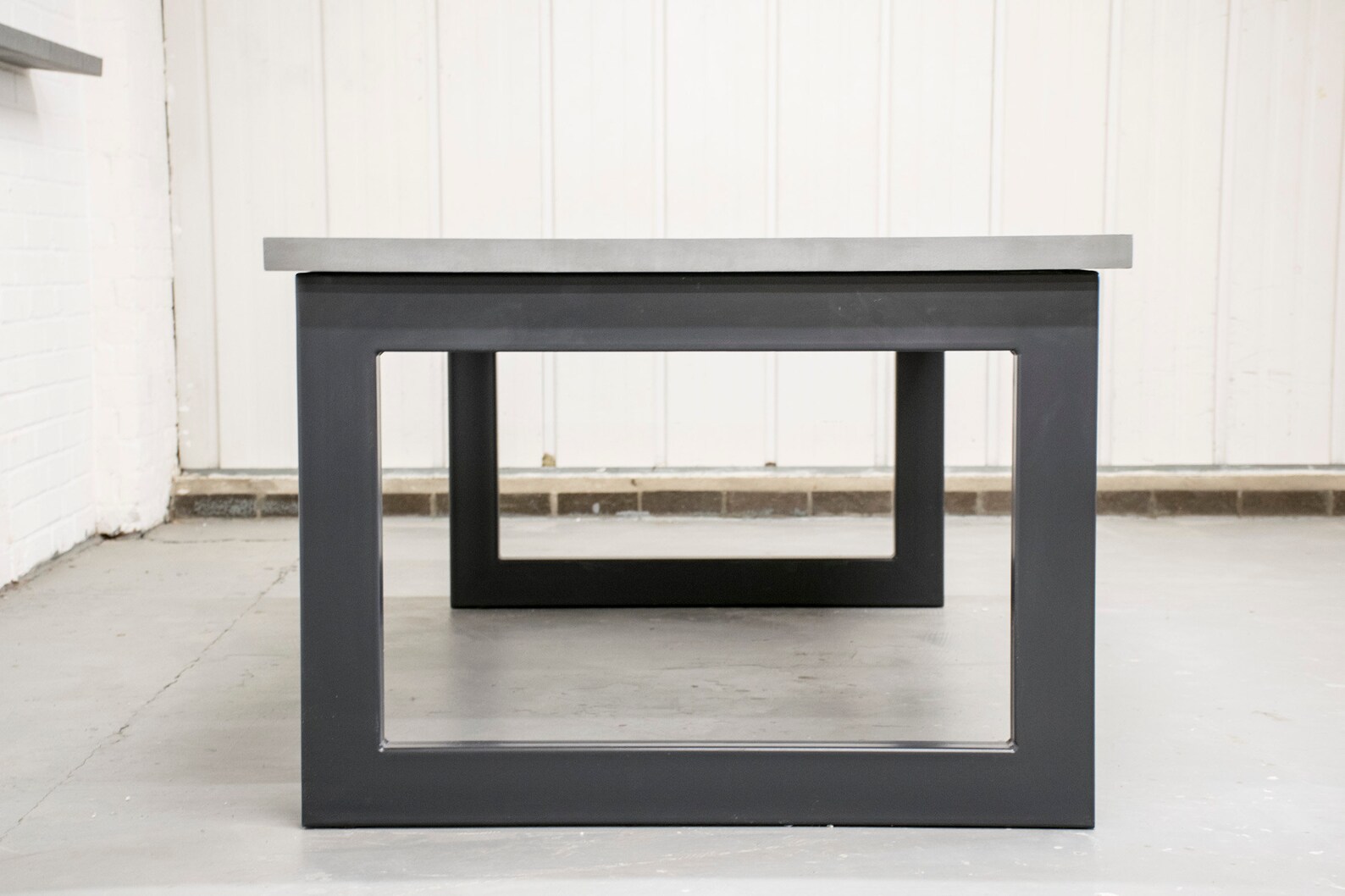 Microcement Table & Bench Set, Steel Frame, Indoor Outdoor Dining - Etsy UK