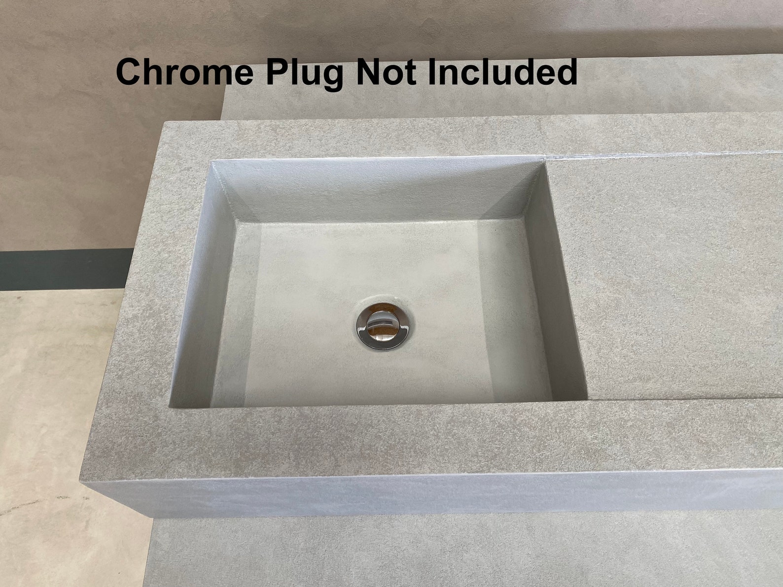 Microcement, Concrete Butler Sink, Bespoke Bathroom Basin With Drainage ...