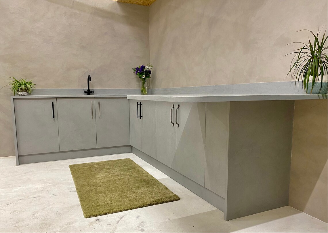 Microcement Kitchen Worktop Concrete Countertop 27mm Thick - Etsy UK