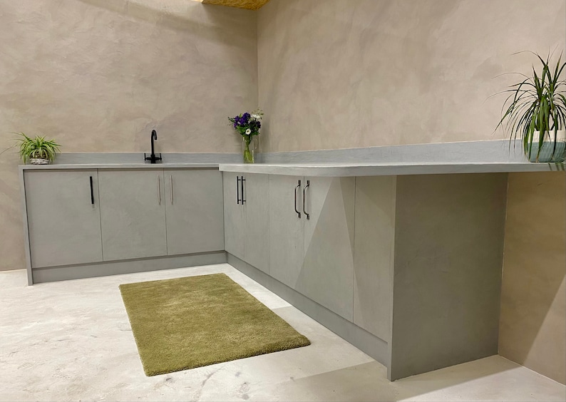 Microcement Kitchen Worktop, Concrete Countertop, 27mm Thick, Island ...
