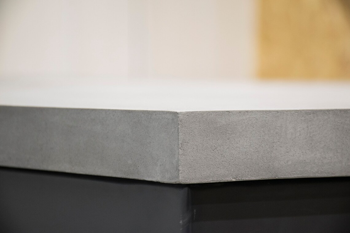 Microcement and Steel Dining Table With Concrete Table Top - Etsy UK